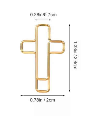 Gold Cross Bible Paper Clips – Waves of Grace Collective